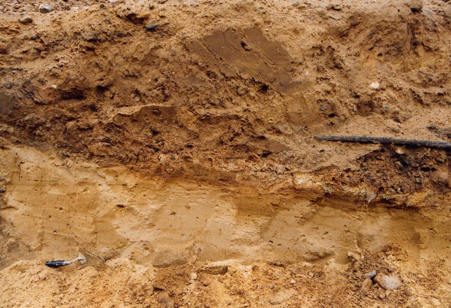 Foto 4: Stenenconcentratie in de keileem.